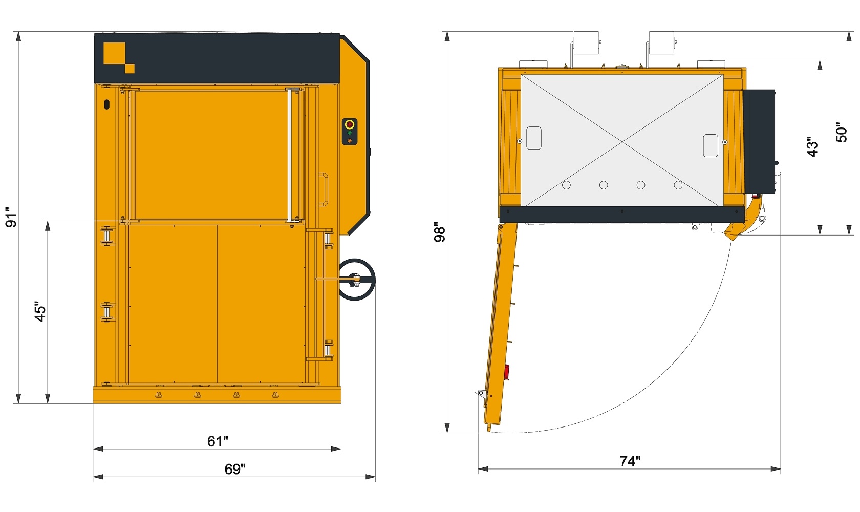 Extra Low Profile Multi-Purpose Vertical Baler